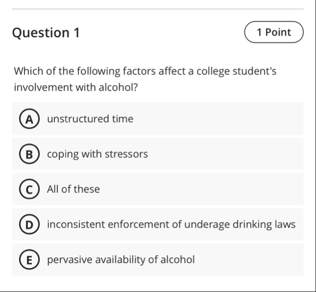 Solved Question 11 ﻿PointWhich of the following factors | Chegg.com