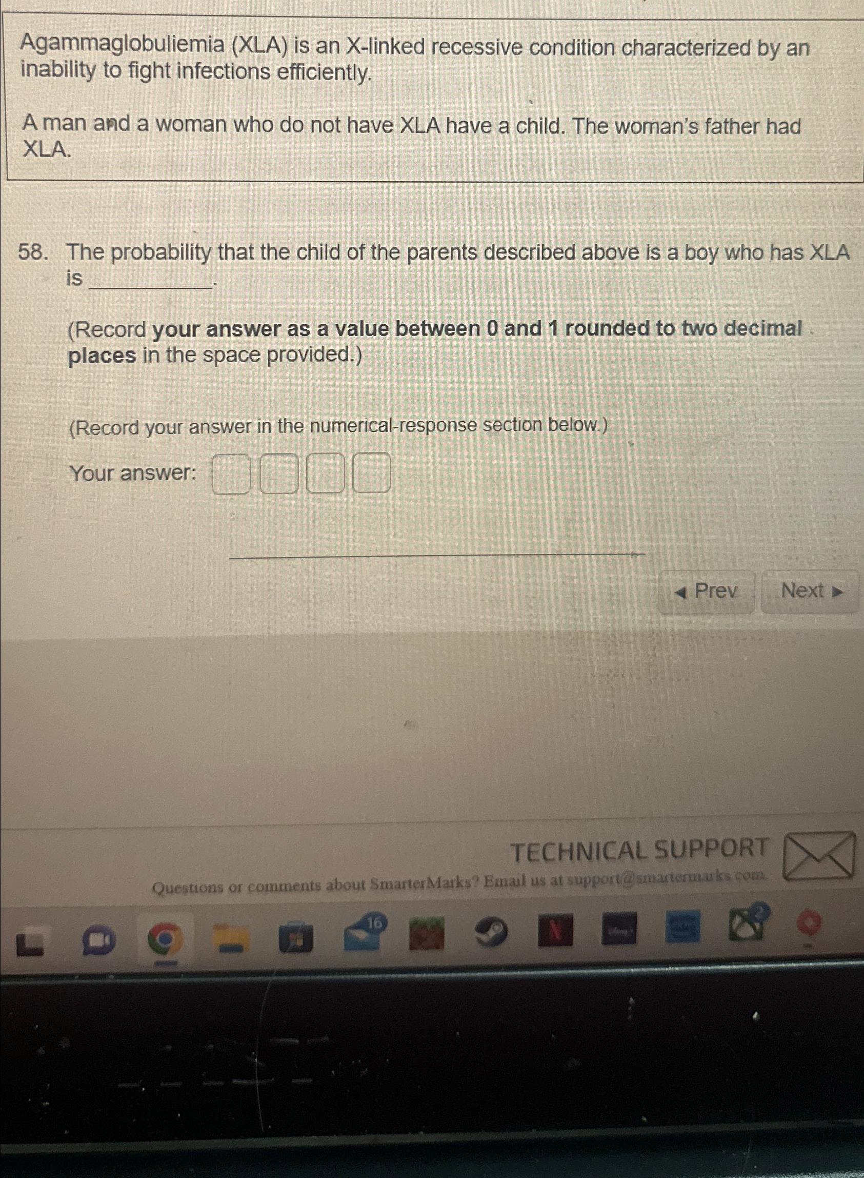 Solved Agammaglobuliemia (XLA) ﻿is an x-linked recessive | Chegg.com