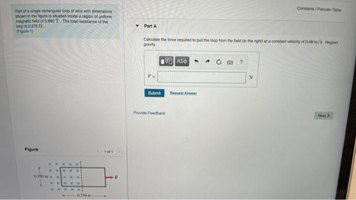 Solved Constants Periodic Table Part of a single rectangular | Chegg.com