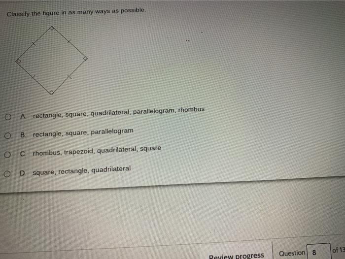Solved Classify the quadrilateral. Then find the value(s) of | Chegg.com