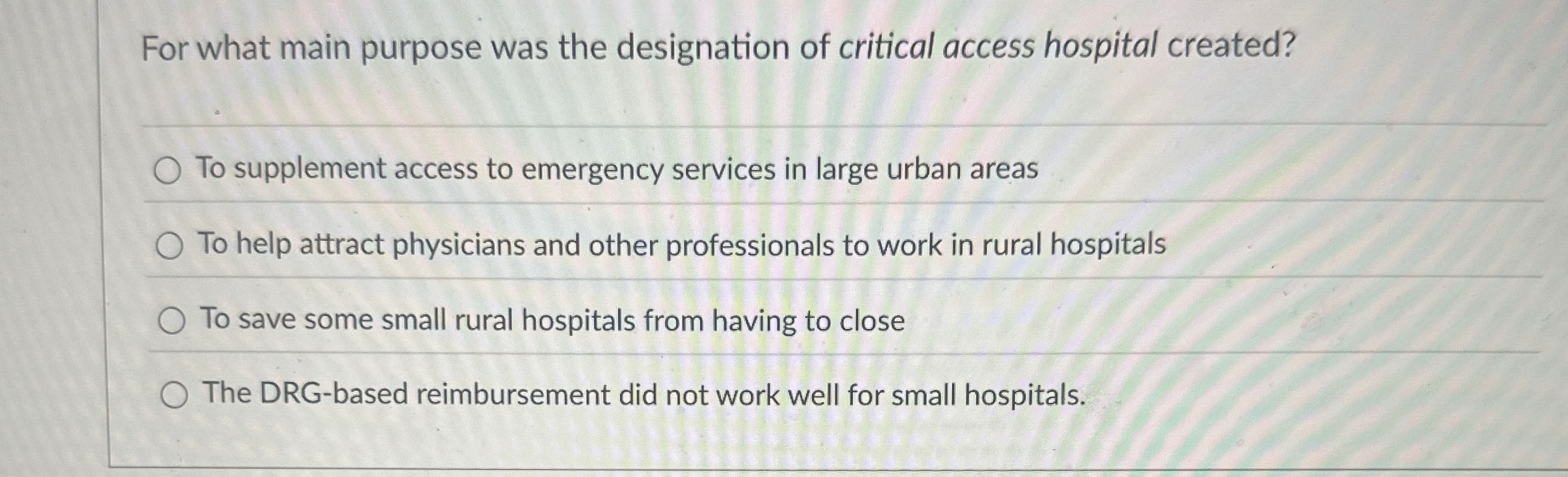 Solved For what main purpose was the designation of critical | Chegg.com