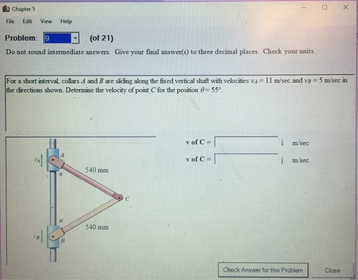 Solved Chapter 5 File Edit View Help Problem: 9 . (of 21) Do | Chegg.com