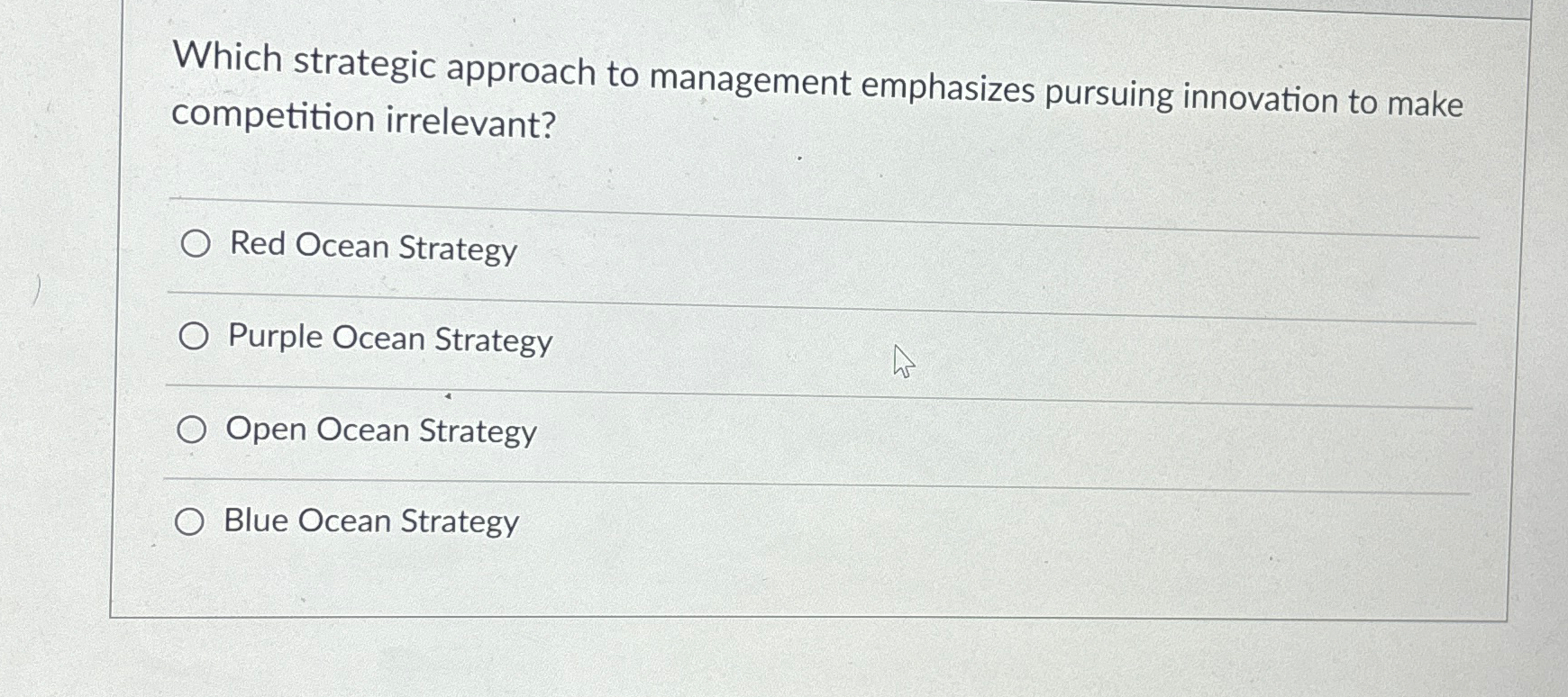 Solved Which strategic approach to management emphasizes | Chegg.com