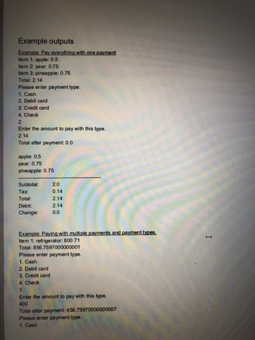 Solved Programming Assignment: Point of Sale Cash Register | Chegg.com