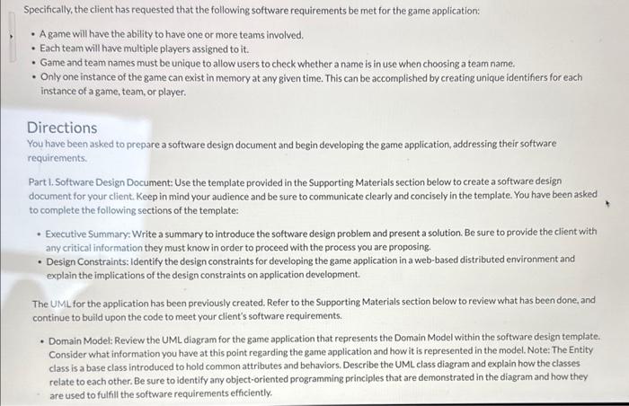 Solved In this project, you will demonstrate your mastery of | Chegg.com