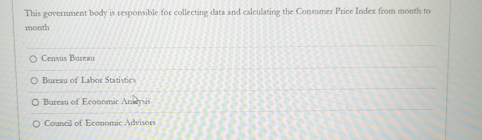 Solved This government body is responsible for collecting | Chegg.com