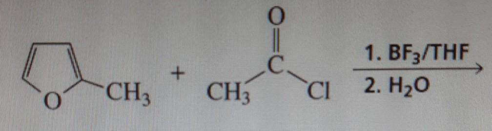 Solved 1. BF3/THF 2. H20 CH3 С. CH; ; Cl | Chegg.com