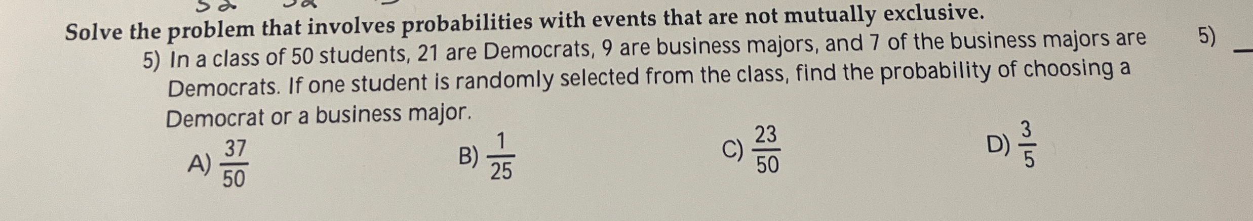 Solved Solve the problem that involves probabilities with | Chegg.com