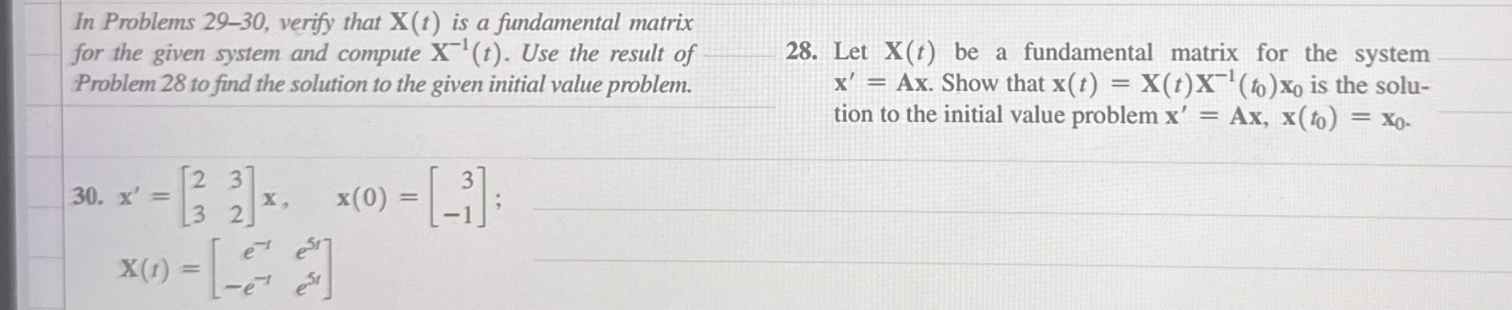 Solved In Problems 29-30, ﻿verify that x(t) ﻿is a | Chegg.com