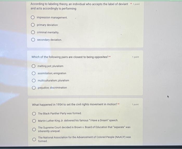 According to labeling theory, an individual who | Chegg.com