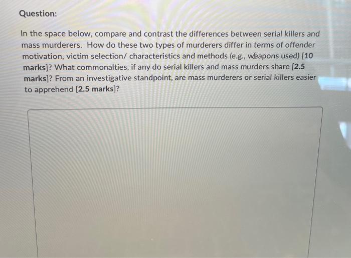 Solved Question: In the space below, compare and contrast | Chegg.com