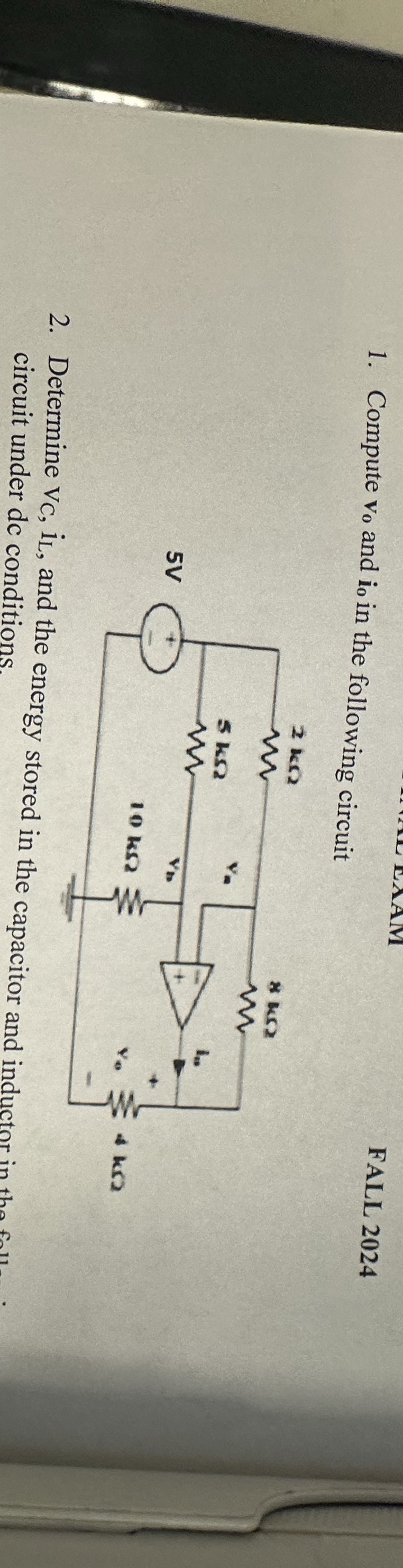 Solved Compute v0 ﻿and i0 ﻿in the following circuitFALL | Chegg.com