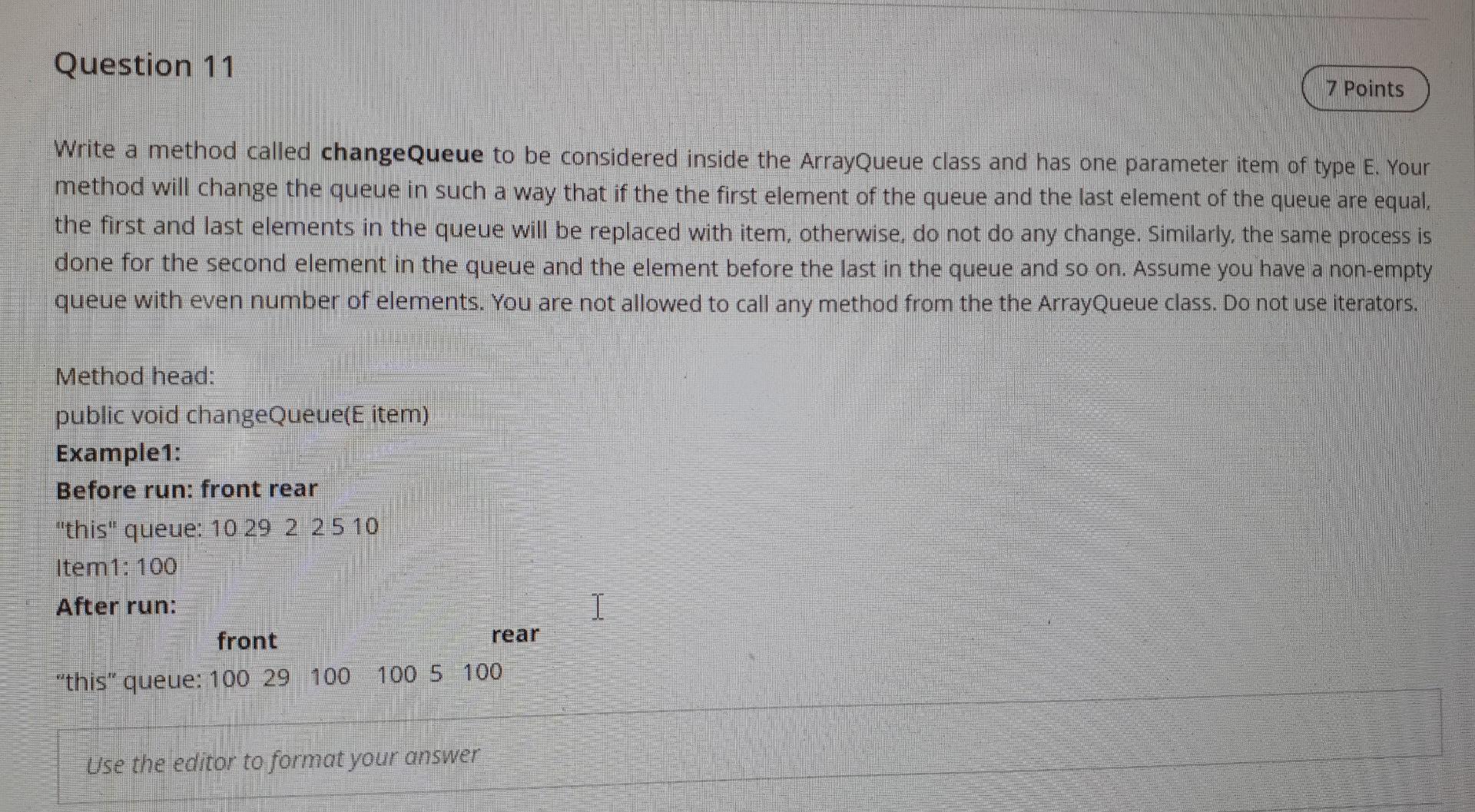 Solved Question 11 7 Points Write a method called | Chegg.com