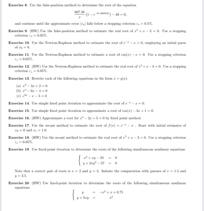 Solved True Value. Approximation True Value Worksheet N°1 
