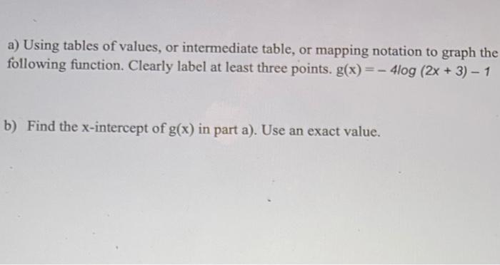 Solved a) Using tables of values, or intermediate table, or | Chegg.com