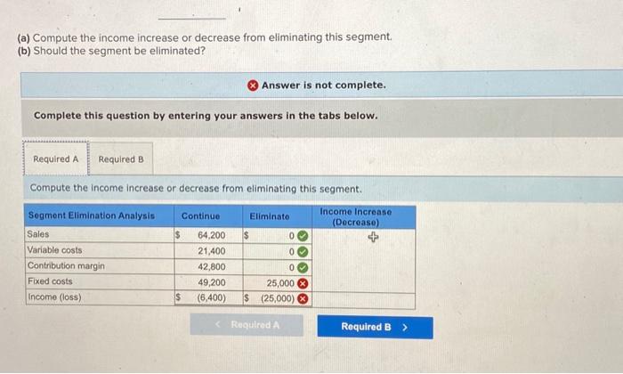 Solved QS 23-13 (Algo) Segment elimination LO P4 A | Chegg.com