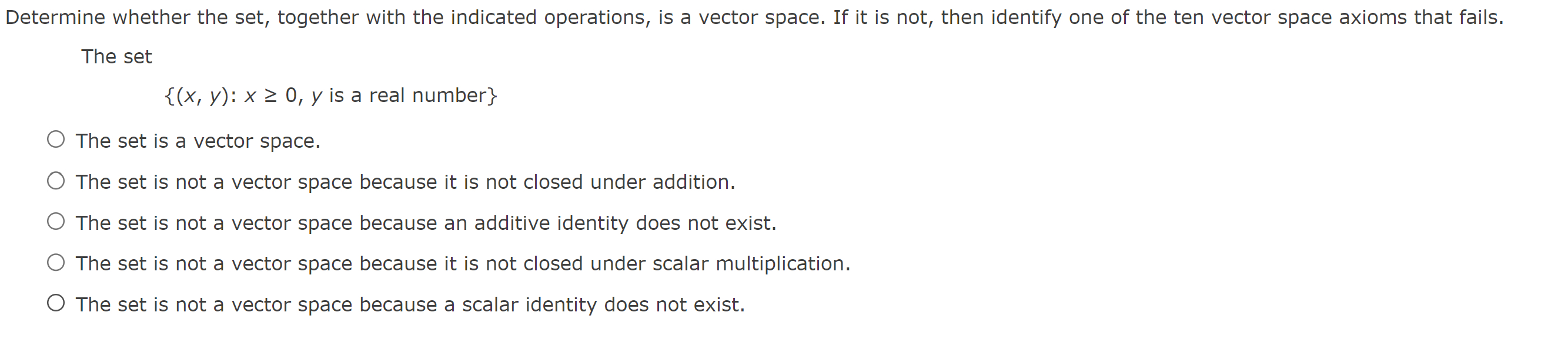 Solved Determine whether the set, together with the | Chegg.com