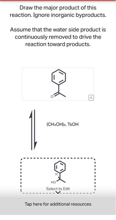 Solved Draw the major product of this reaction. Ignore | Chegg.com