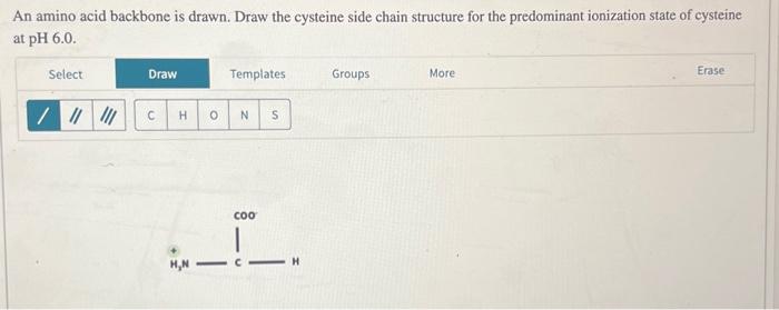 Solved An amino acid backbone is drawn. Draw the cysteine | Chegg.com
