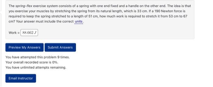 Solved The spring-flex exercise system consists of a spring | Chegg.com