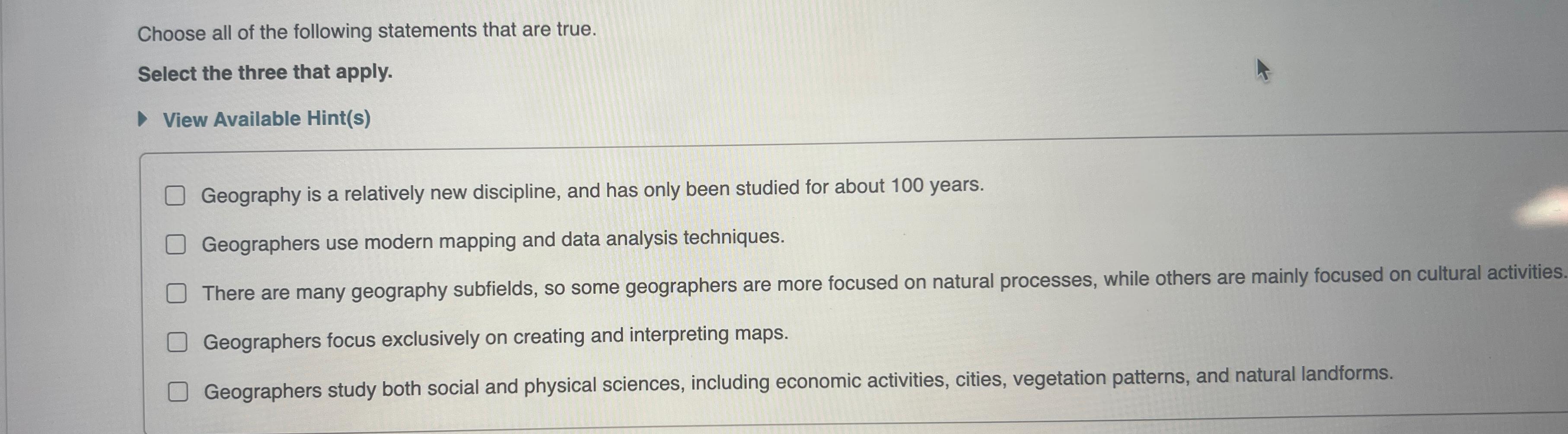 Solved Choose all of the following statements that are | Chegg.com