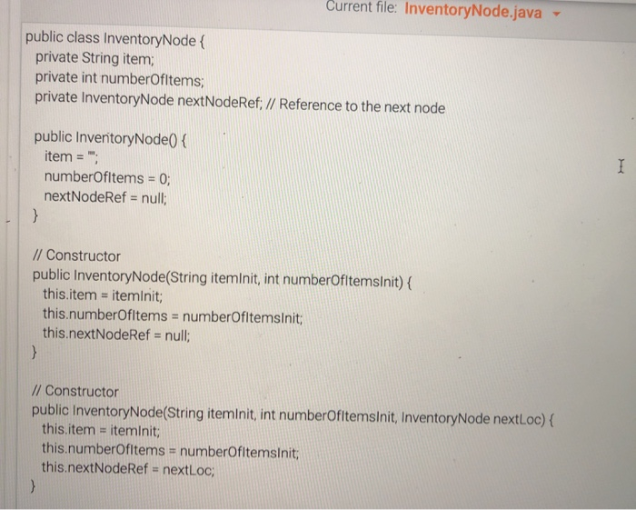 8.11 LAB: Inventory (linked lists: insert at the | Chegg.com