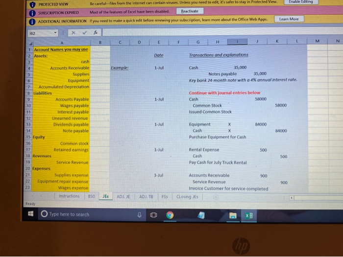 Solved Enable Editing PROTECTED VIEW Be careful files from | Chegg.com