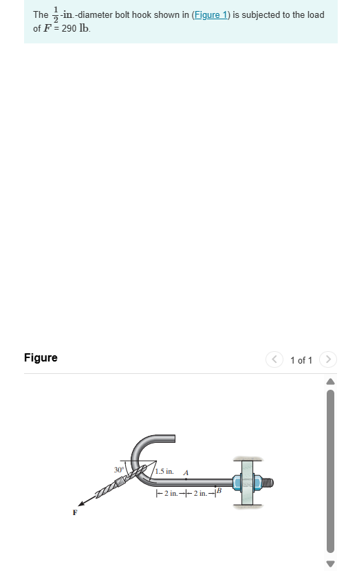 Solved The 1212-inin.-diameter bolt hook shown | Chegg.com