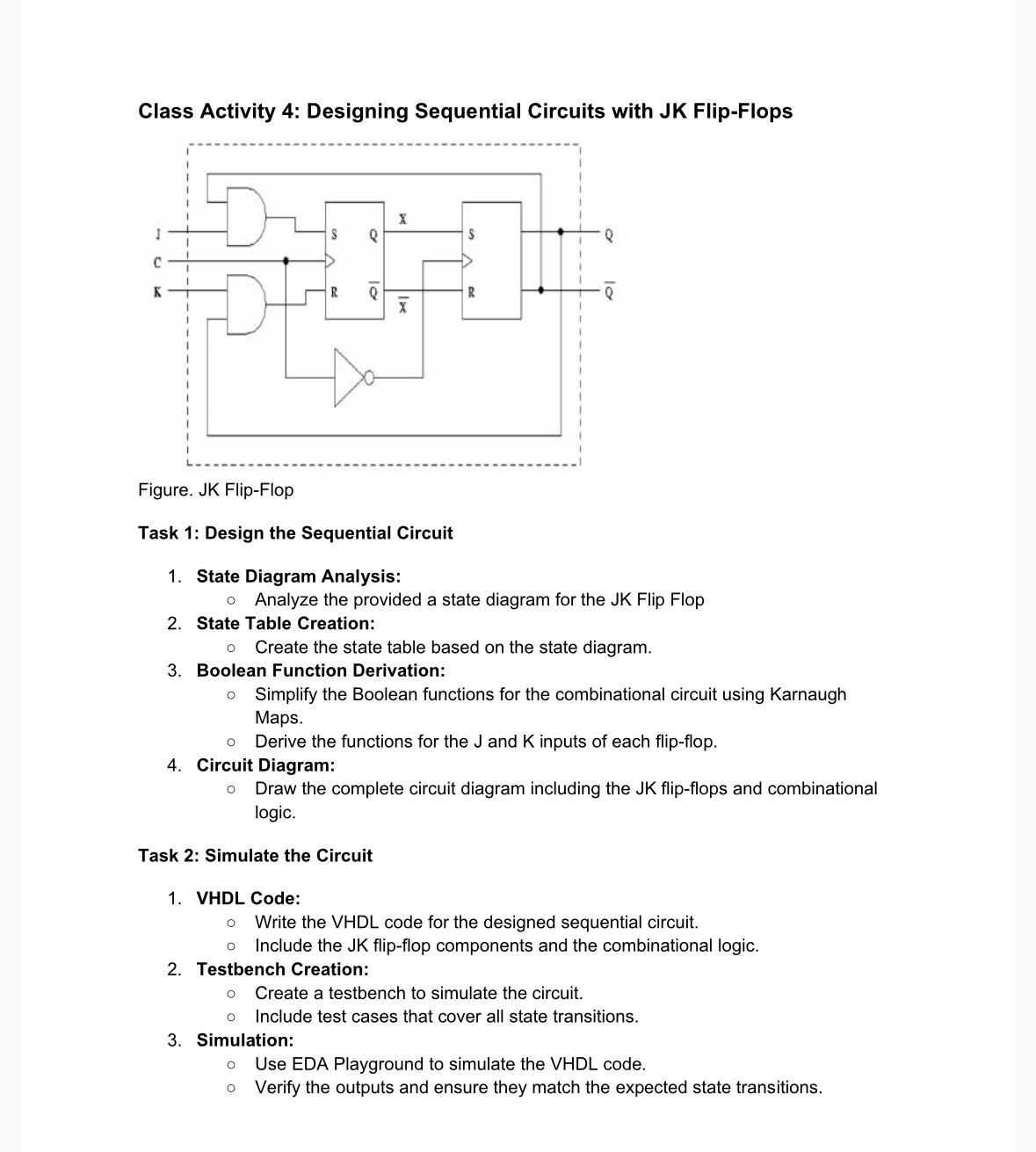 Solved Class Activity 4: Designing Sequential Circuits with | Chegg.com