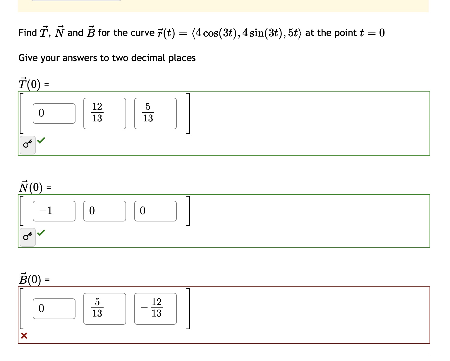 Solved Find vec(T),vec(N) ﻿and vec(B) ﻿for the curve | Chegg.com