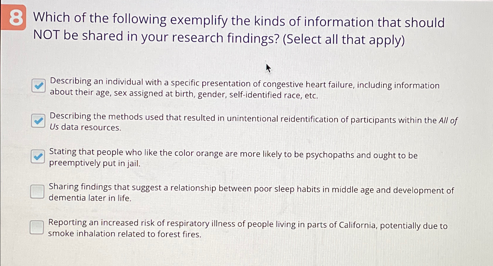 Solved Which of the following exemplify the kinds of | Chegg.com