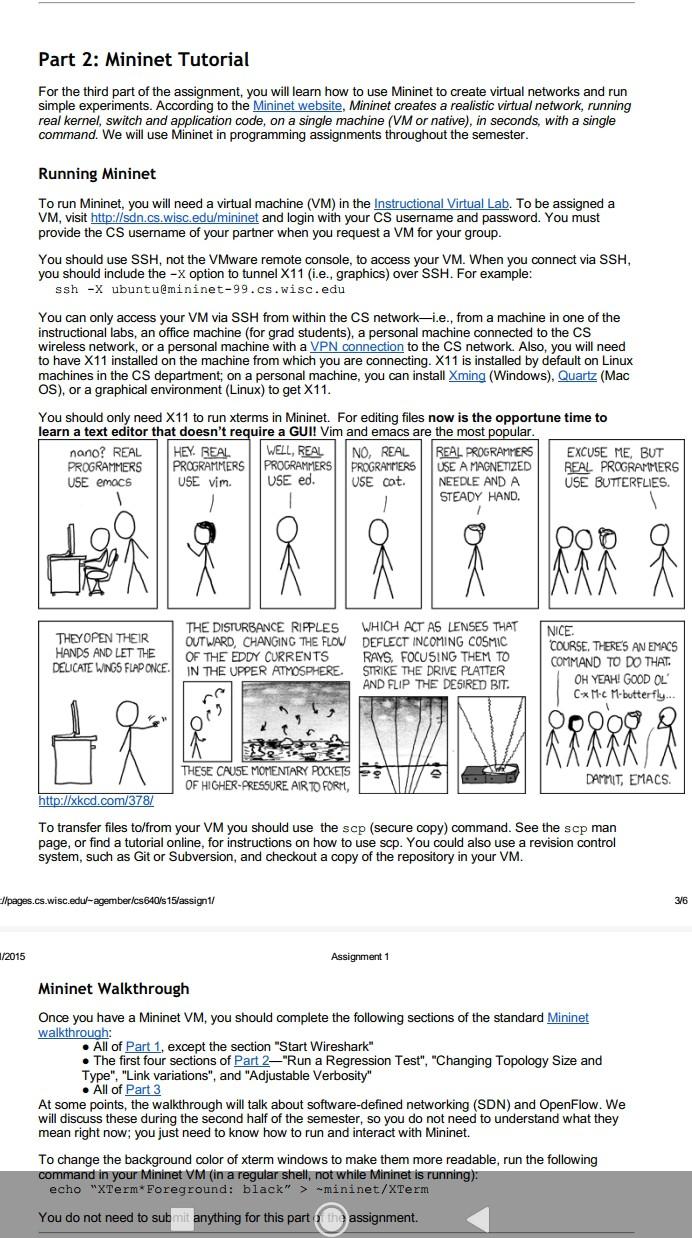 Solved Assignment 1: Sockets, Mininet, \& Performance CS640 | Chegg.com