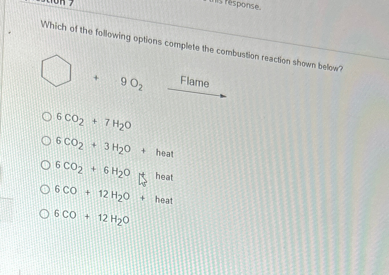 Solved Which of the following options complete the | Chegg.com