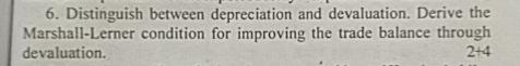 Solved Distinguish between depreciation and devaluation. | Chegg.com