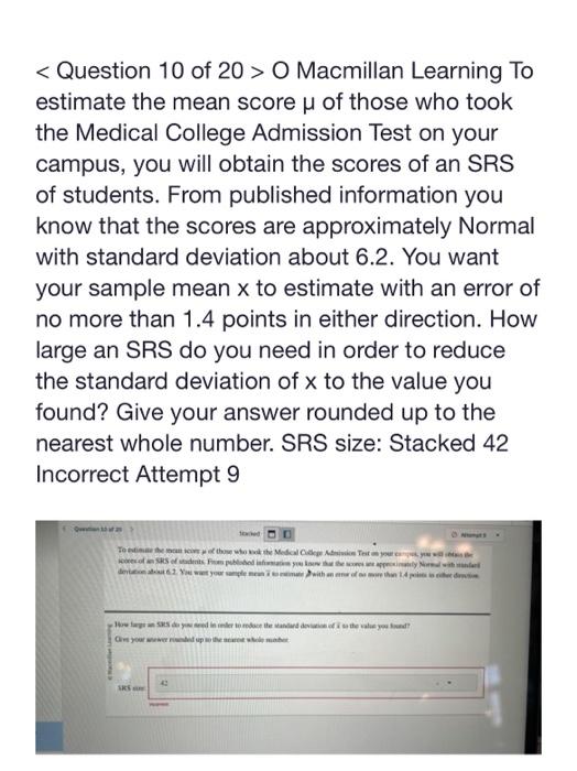 Solved O Macmillan Learning To estimate | Chegg.com