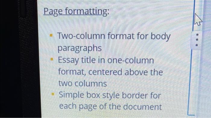 Solved Paragraph spacing and indents: Include 10 pt spacing | Chegg.com