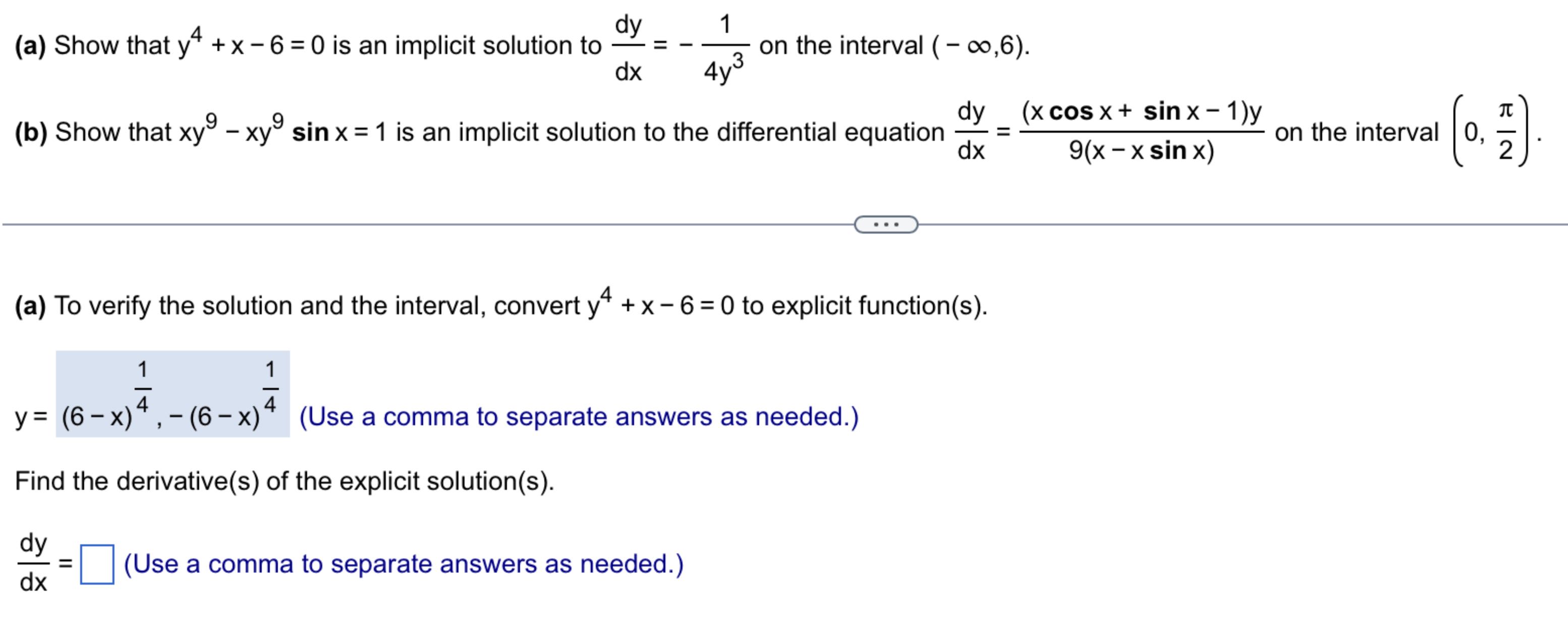 Solved (a) ﻿To verify the solution and the interval, convert | Chegg.com