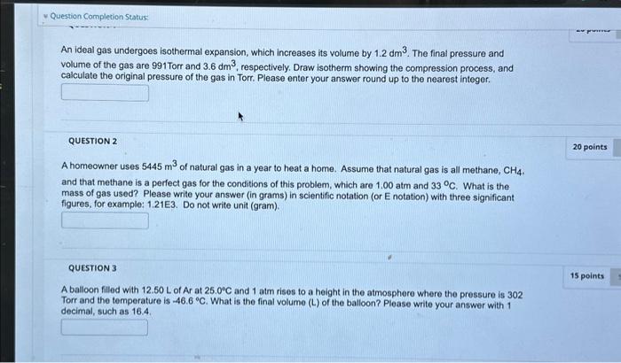 Solved An ideal gas undergoes isothermal expansion, which | Chegg.com