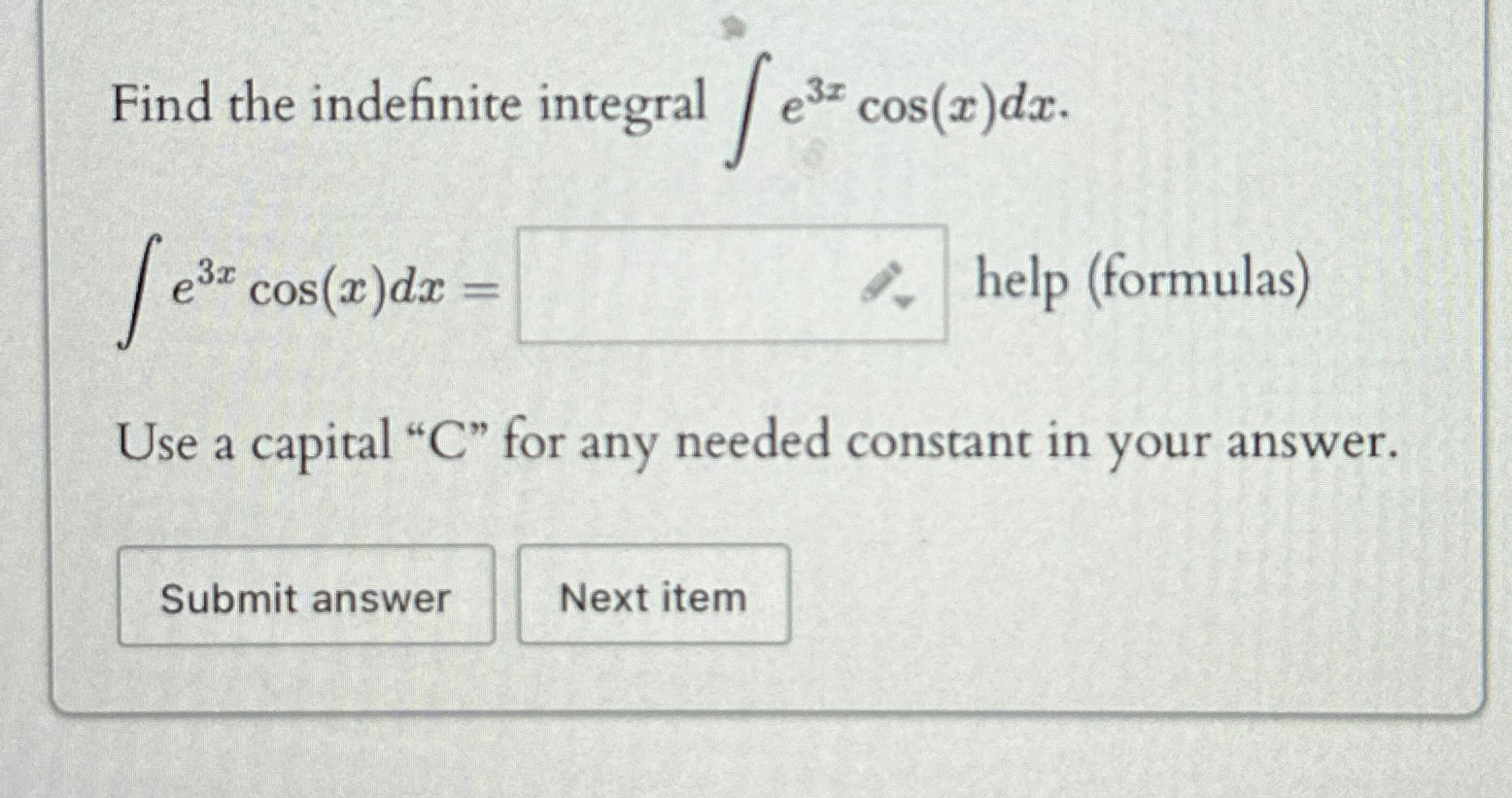 Solved Find the indefinite integral | Chegg.com