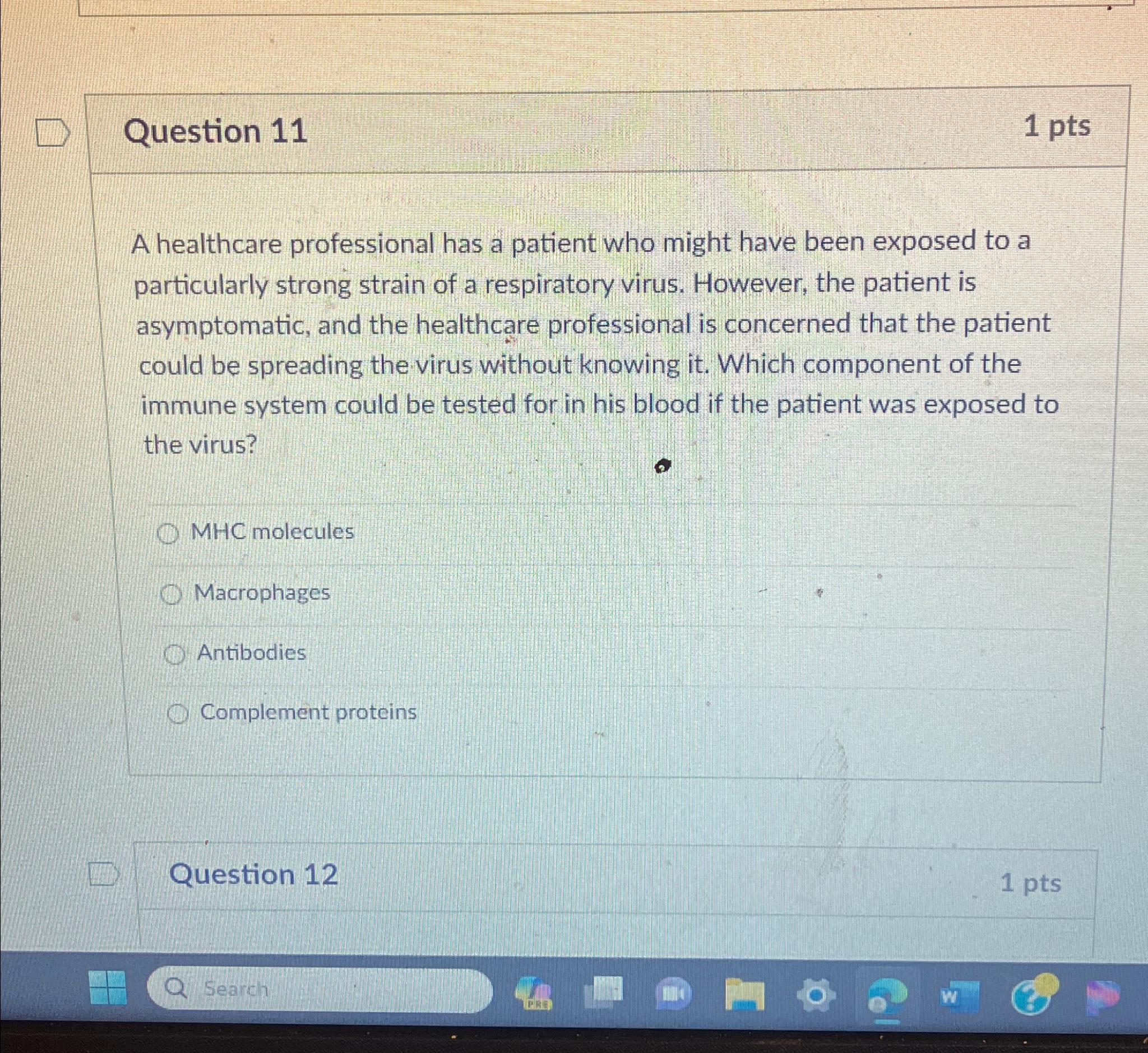 Solved Question 111 ﻿ptsA healthcare professional has a | Chegg.com