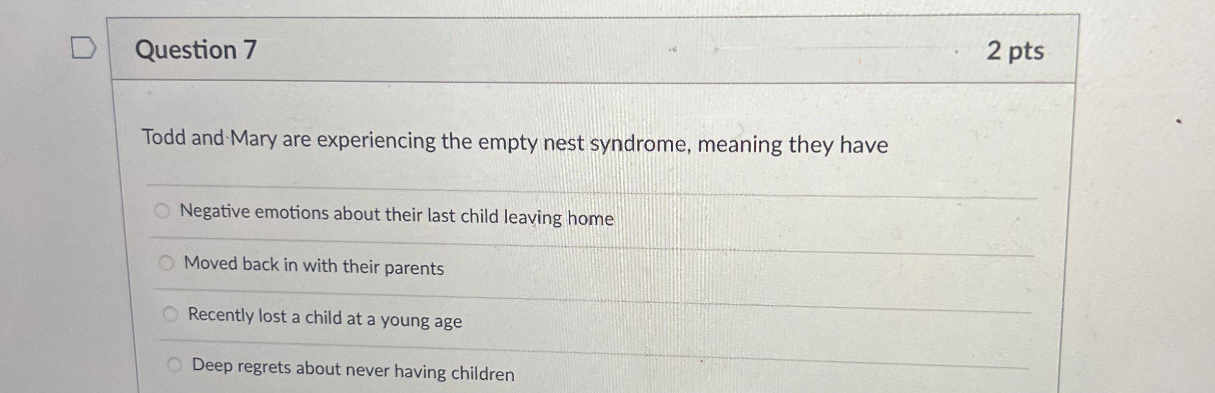Solved Question 72 ﻿ptsTodd and Mary are experiencing the | Chegg.com