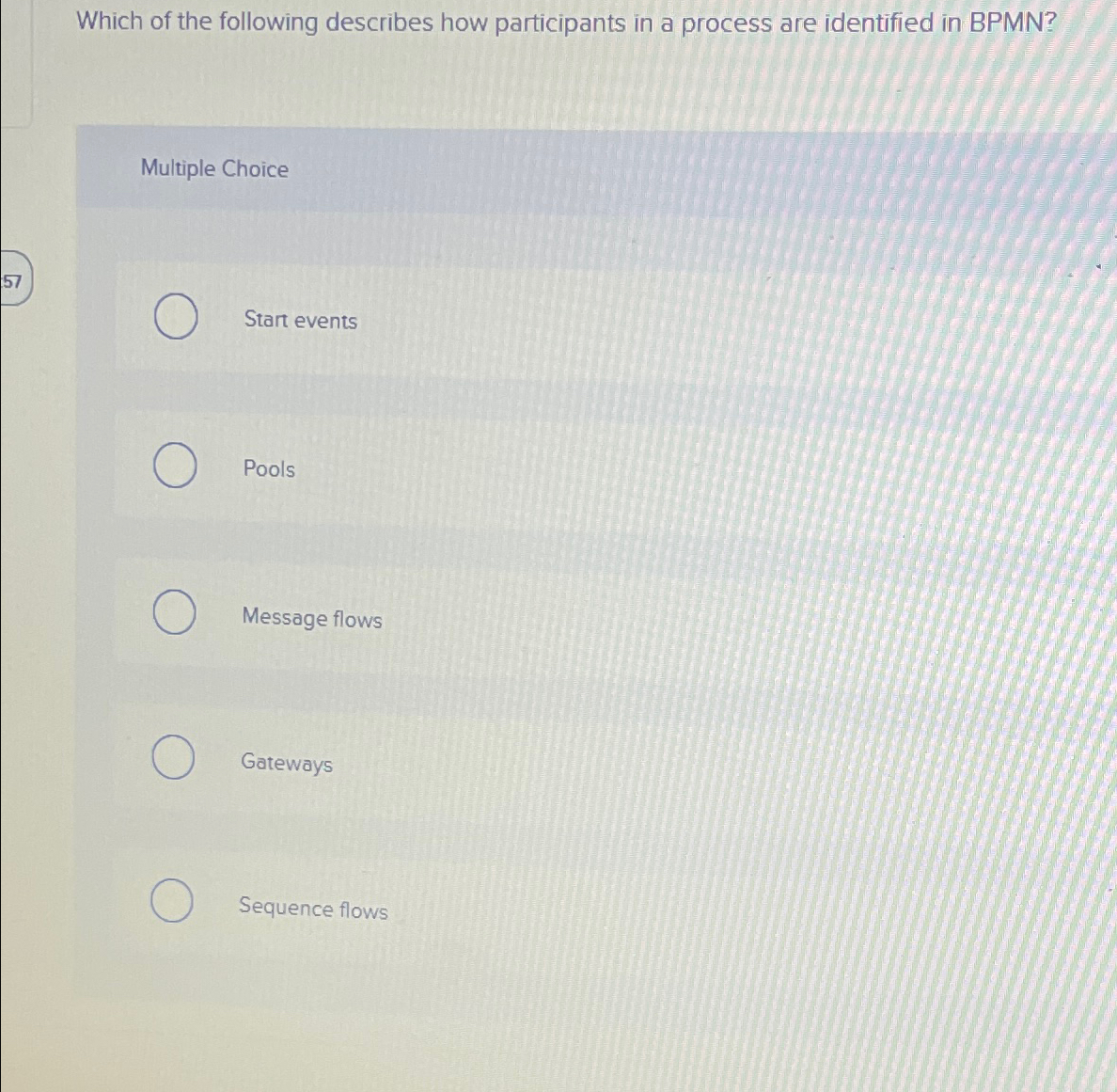 Solved Which of the following describes how participants in | Chegg.com