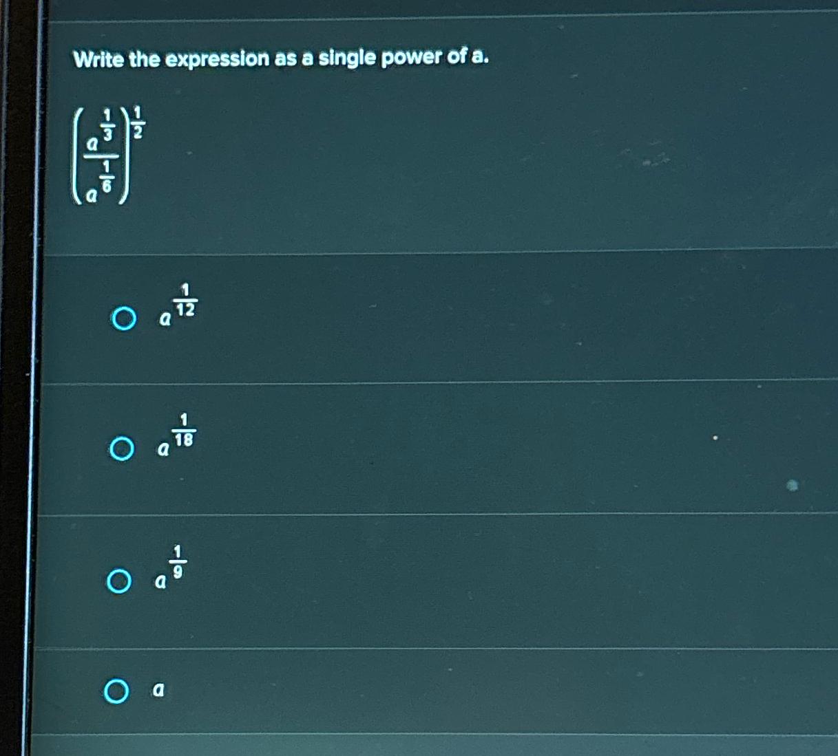 Solved Write the expression as a single power of | Chegg.com