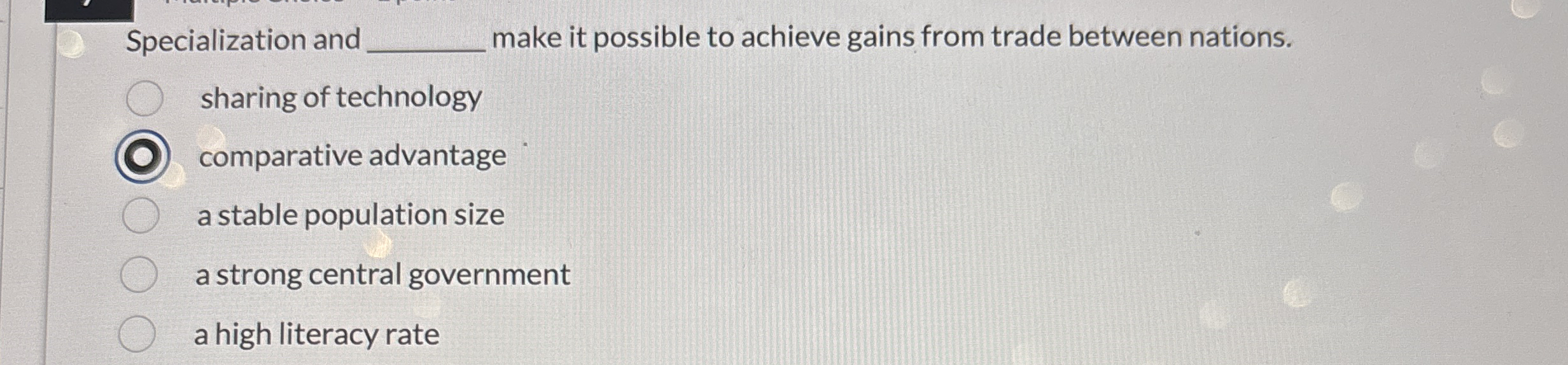 Solved Specialization and q, ﻿make it possible to achieve | Chegg.com