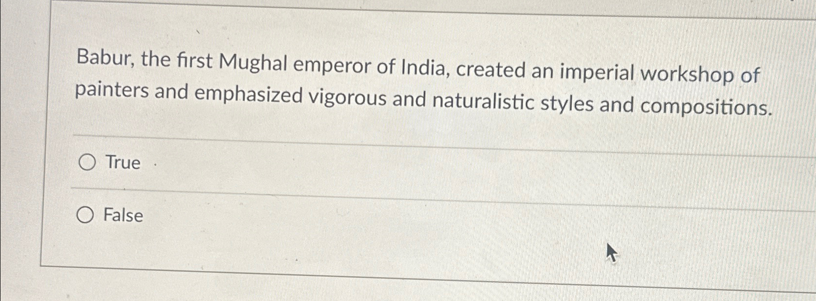 Solved Babur, the first Mughal emperor of India, created an | Chegg.com