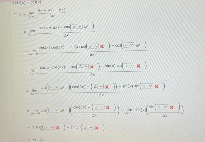 Solved Let f(x)=cos(x). | Chegg.com