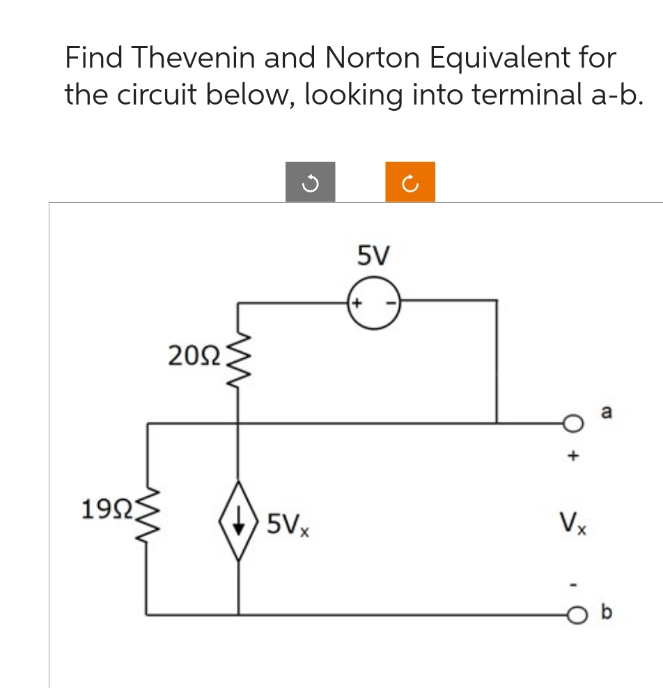Solved Find Thevenin and Norton Equivalent for the circuit | Chegg.com