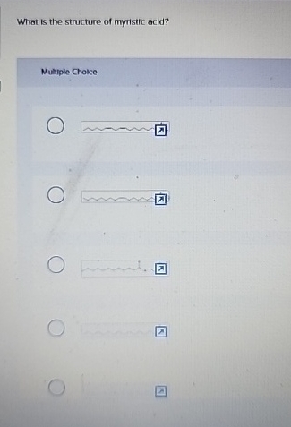 Solved What is the structure of myristic acid?Multiple | Chegg.com