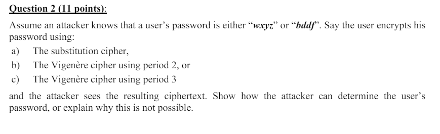 Solved this course Applied Cryptography Question 2 (11 | Chegg.com