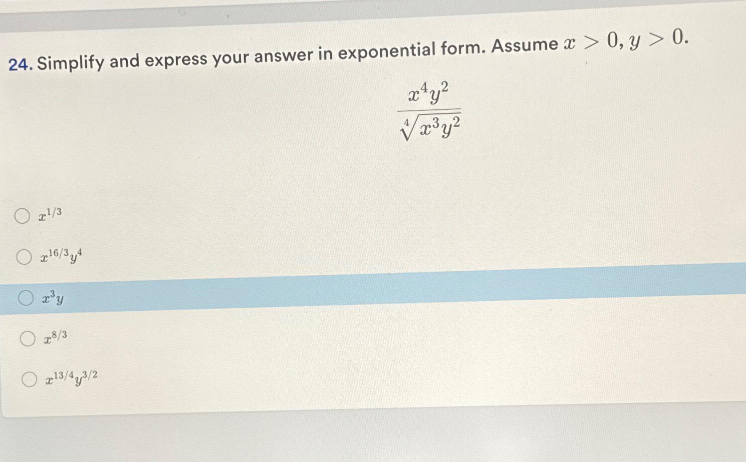 Solved Simplify and express your answer in exponential form. | Chegg.com